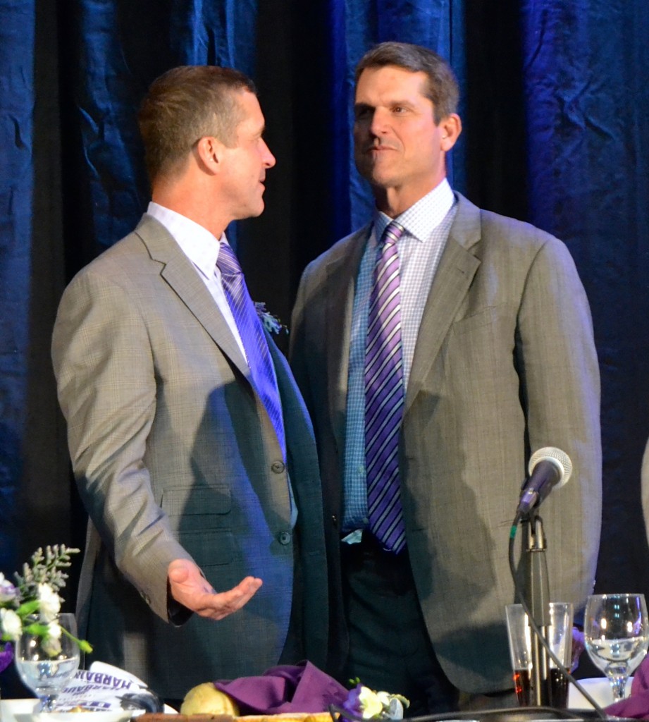 On “an amazing night,” Pioneer honors Harbaugh brothers as they recall ...