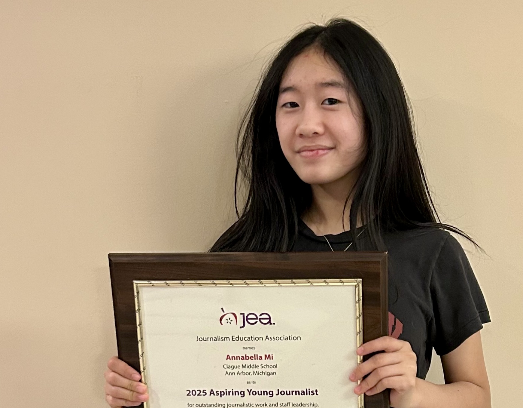 Clague Middle School student wins `Aspiring Young Journalist Award ...